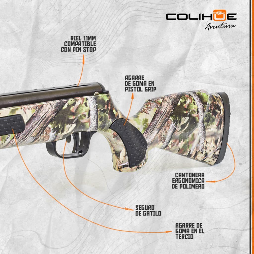 Rifle Nitro Piston Fox Sr1400 Rebel Camuflado - cal 5,5mm