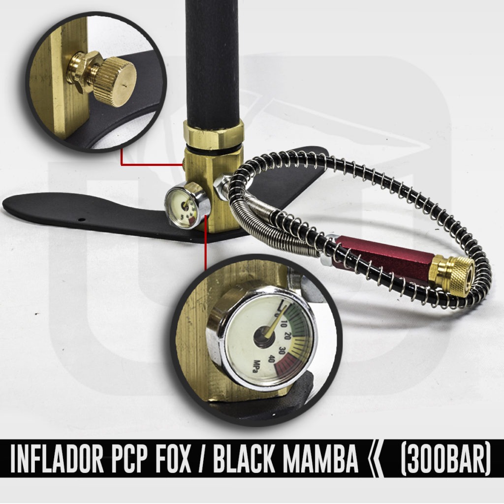 Combo: Fox M25 cal 6,35mm + Inflador Fox / Black Mamba - Colihue Aventura