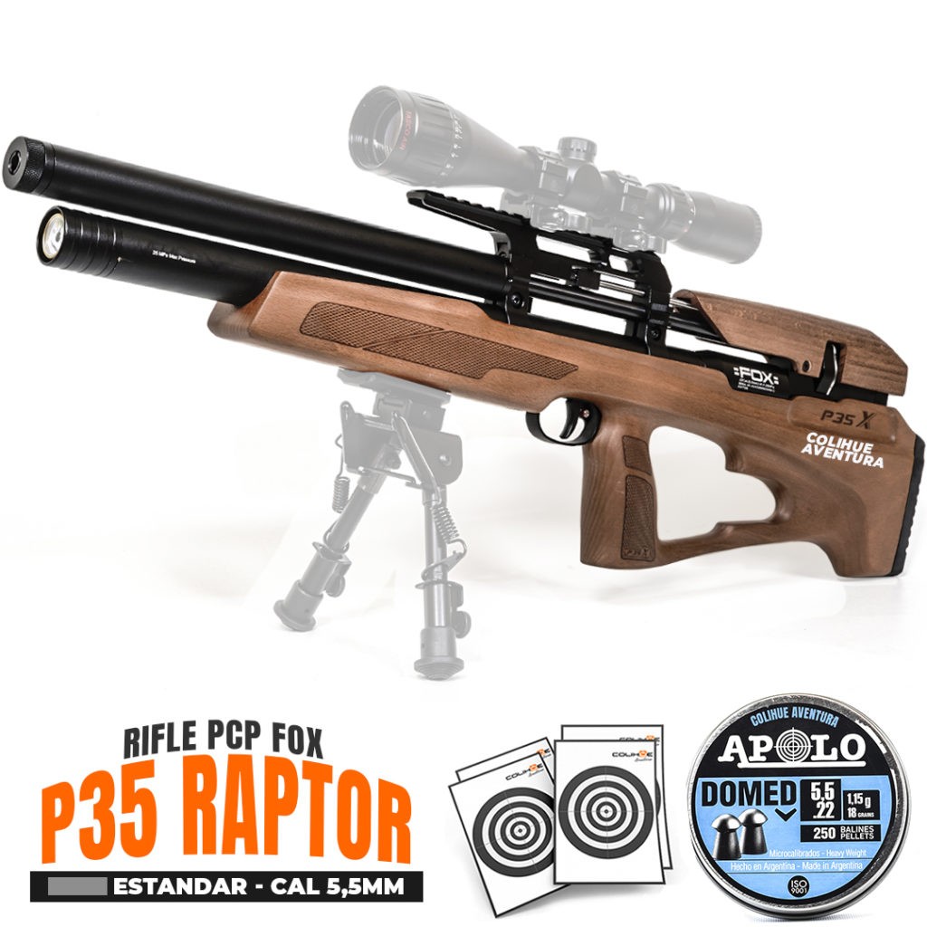 Rifle PCP Fox Raptor - cal 5.5mm (Estandar) - Colihue Aventura