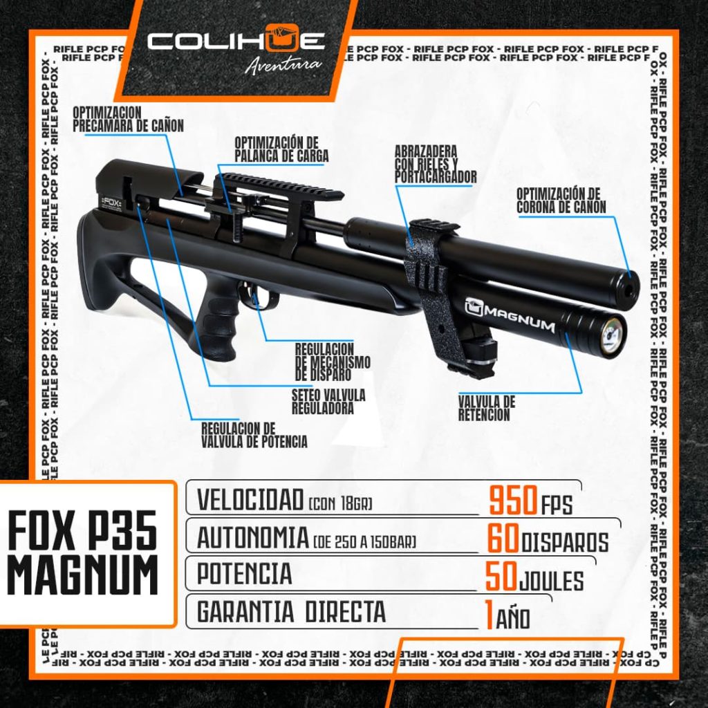Rifle PCP Fox P35 Magnum - Colihue Aventura
