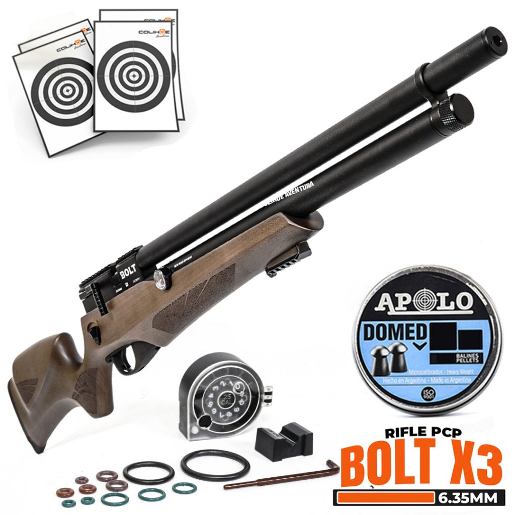 Rifle PCP Bolt X3 Carabina (cal. 6,35mm) - Colihue Aventura