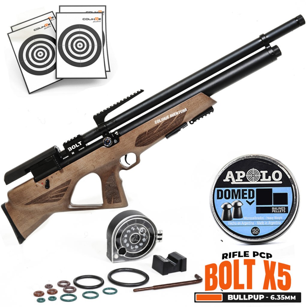 Rifle PCP Bolt X5 Bullpup (cal. 6,35mm) - Colihue Aventura