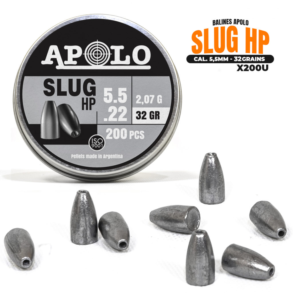 Balines Apolo Slug HP (cal 5,5mm - 32grains) x200 - Colihue Aventura